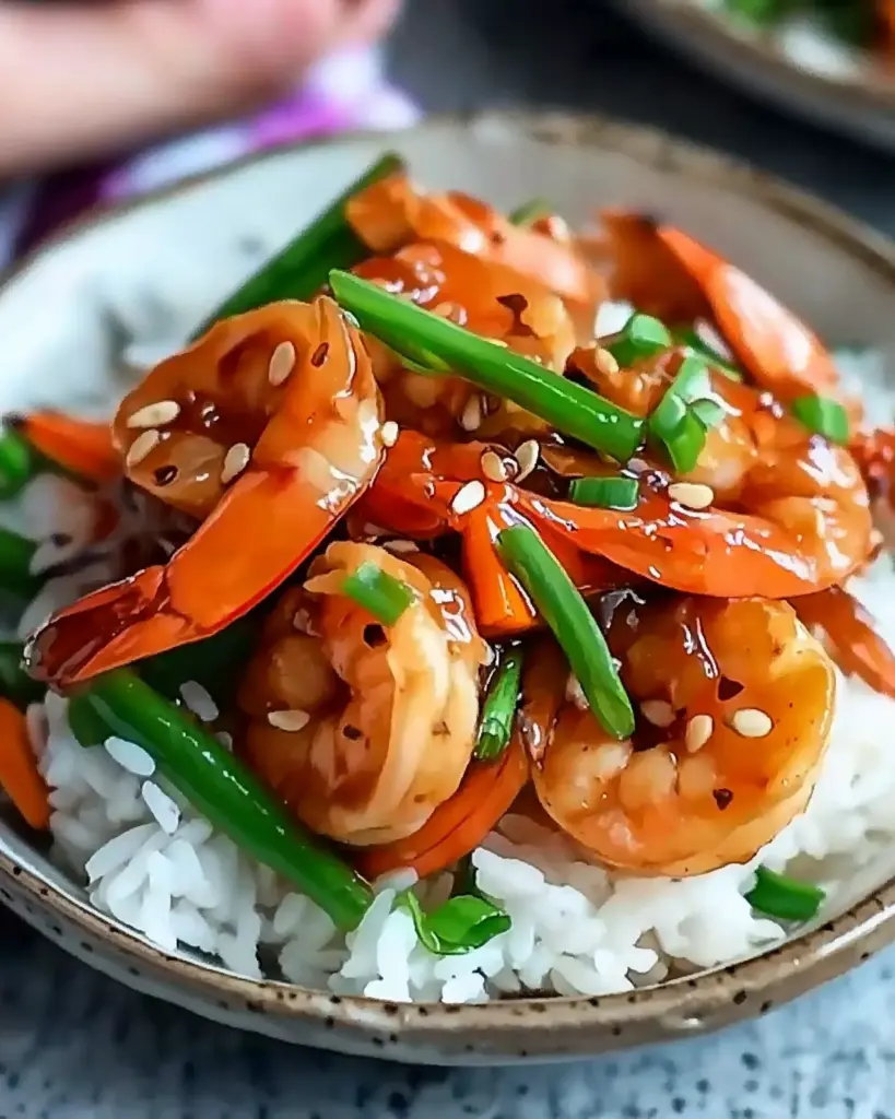 20 Minute Honey Garlic Shrimp & Rice Bowl Recipe Delight - Abetter Recipe