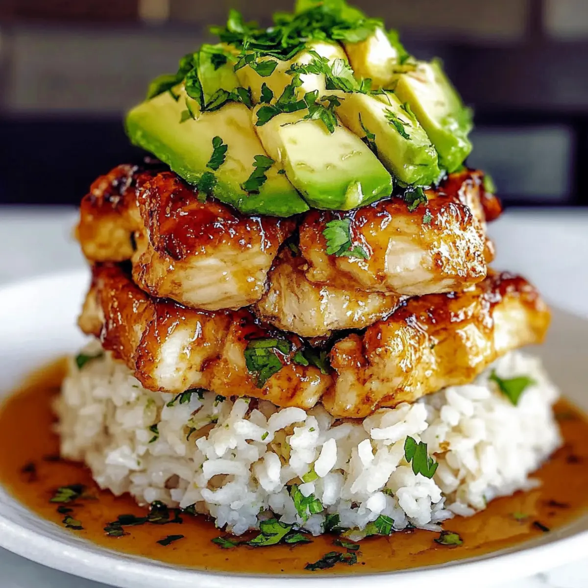 Easy Honey Lime Chicken & Avocado Rice Stack – Deliciously Healthy