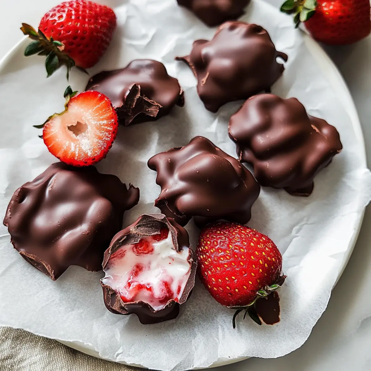 Irresistible Chocolate-Covered Strawberry Yogurt Clusters Recipe