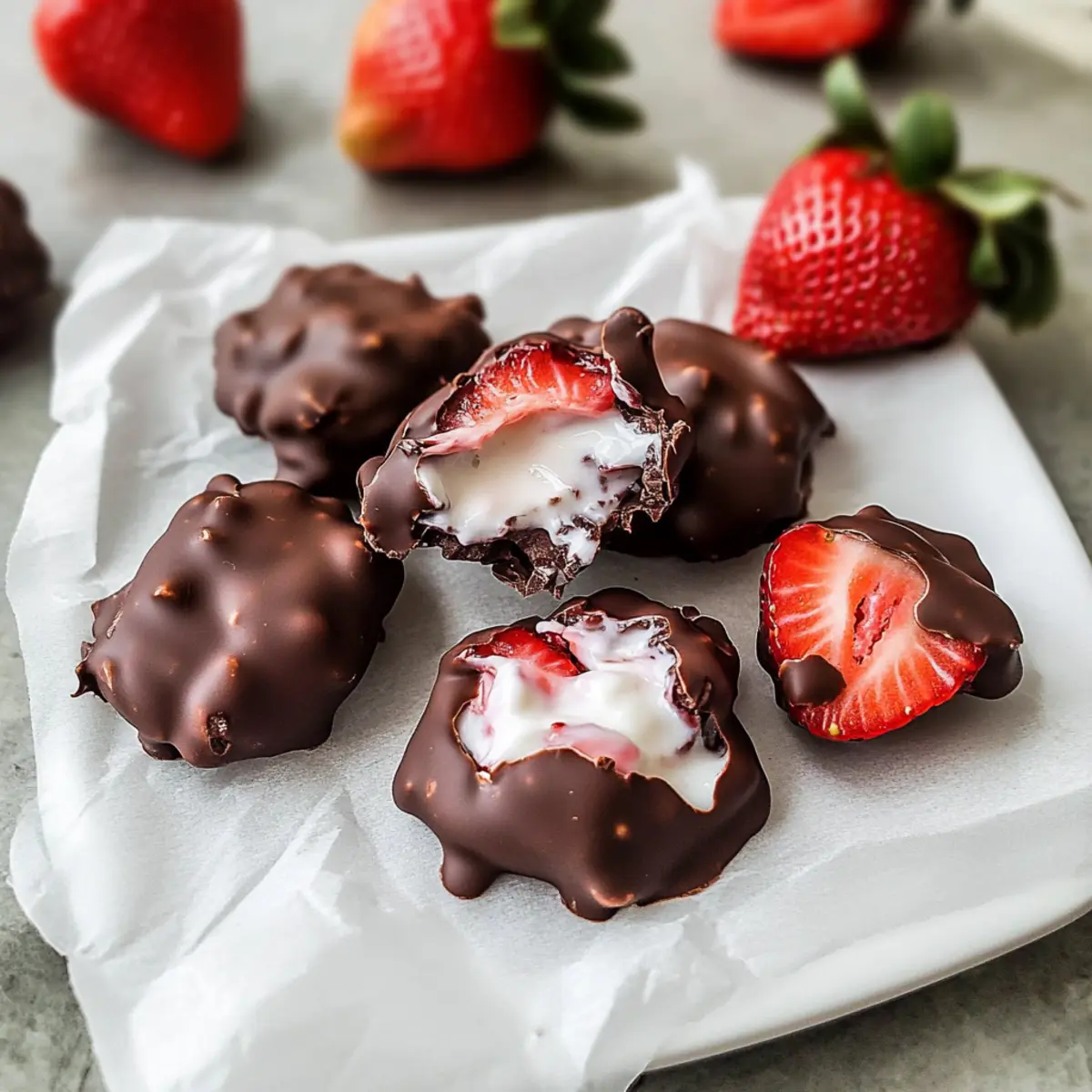 Irresistible Chocolate-Covered Strawberry Yogurt Clusters Recipe