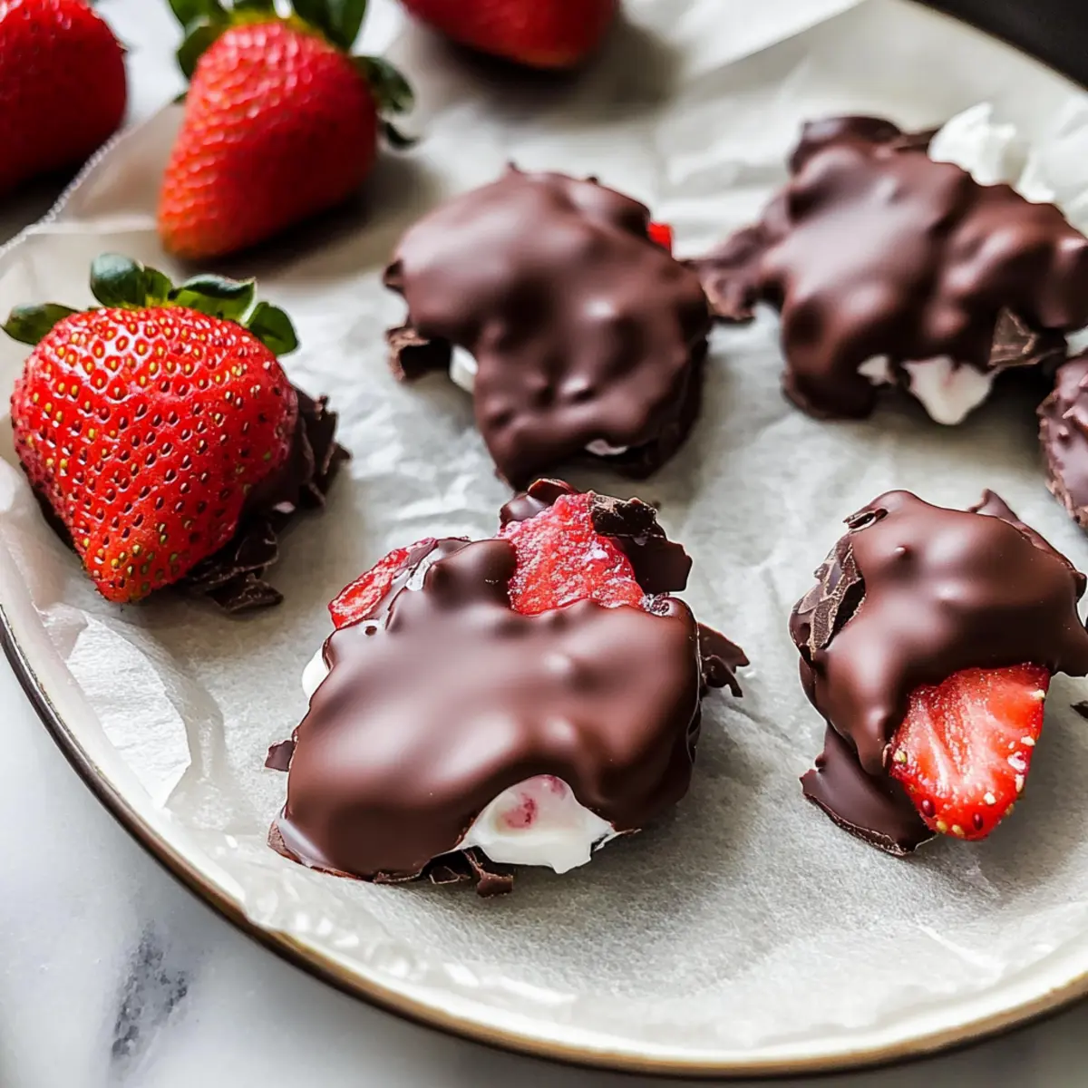 Irresistible Chocolate-Covered Strawberry Yogurt Clusters Recipe