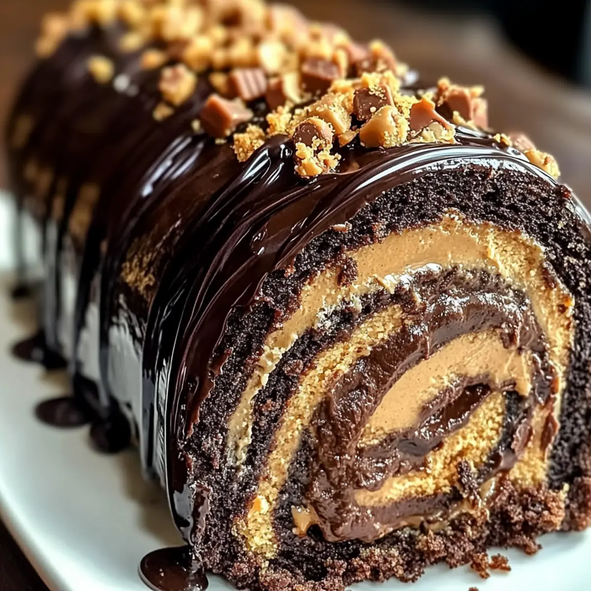 Irresistible Peanut Butter Cup Chocolate Roll: Easy Dessert Bliss