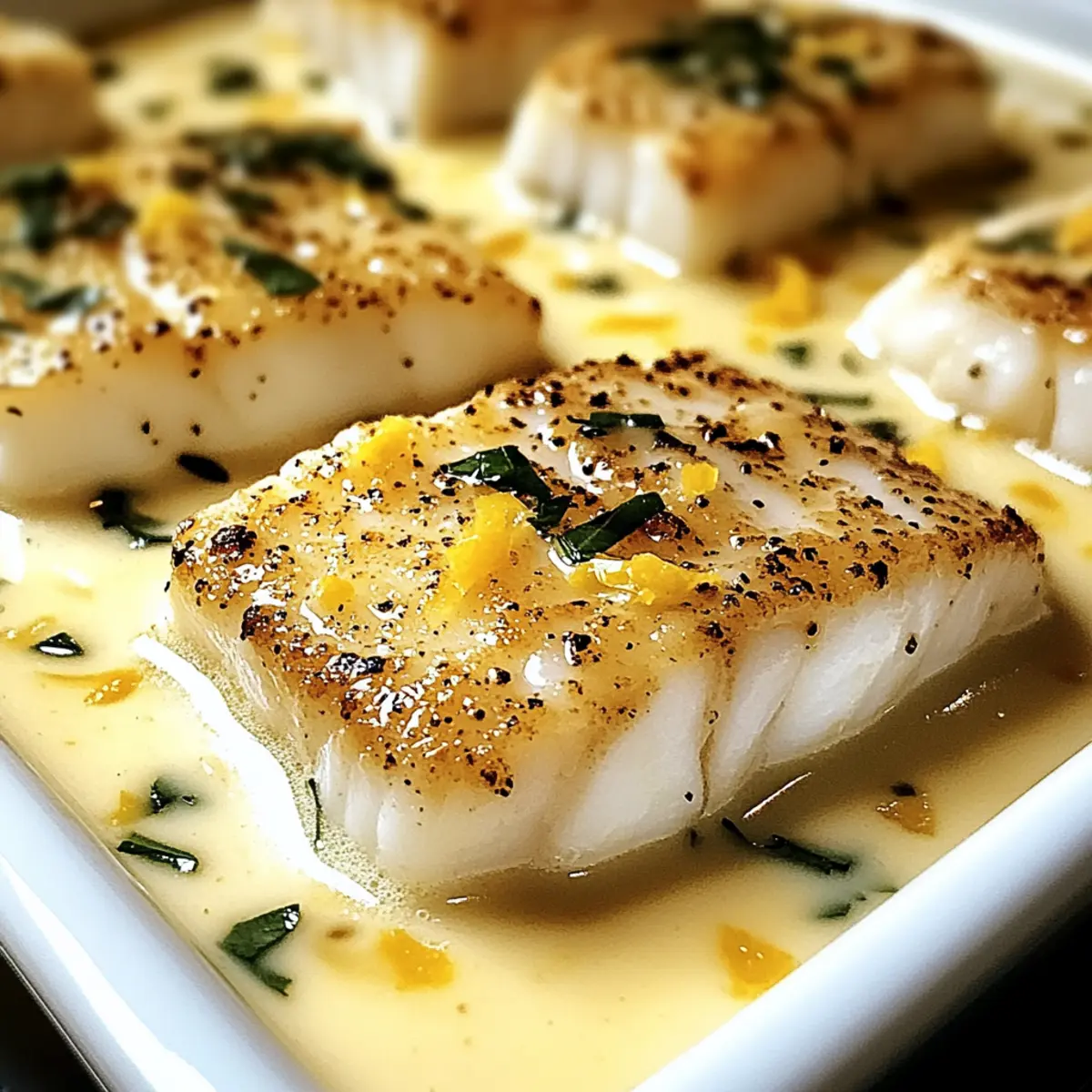 Irresistible Baked Cod in Coconut Lemon Cream Sauce