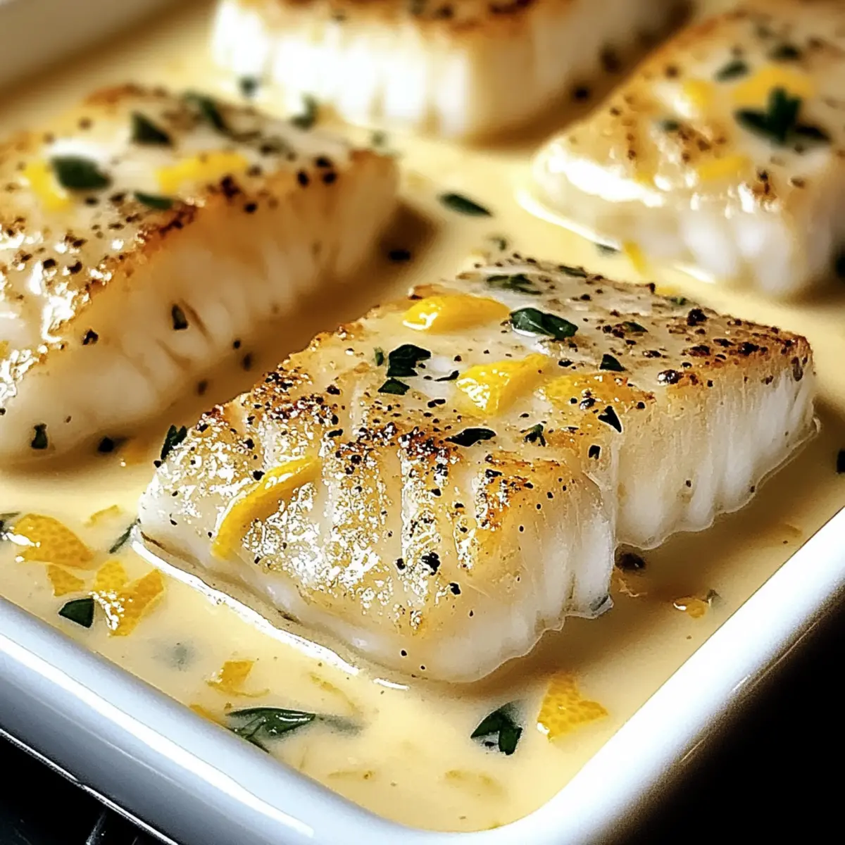 Irresistible Baked Cod in Coconut Lemon Cream Sauce