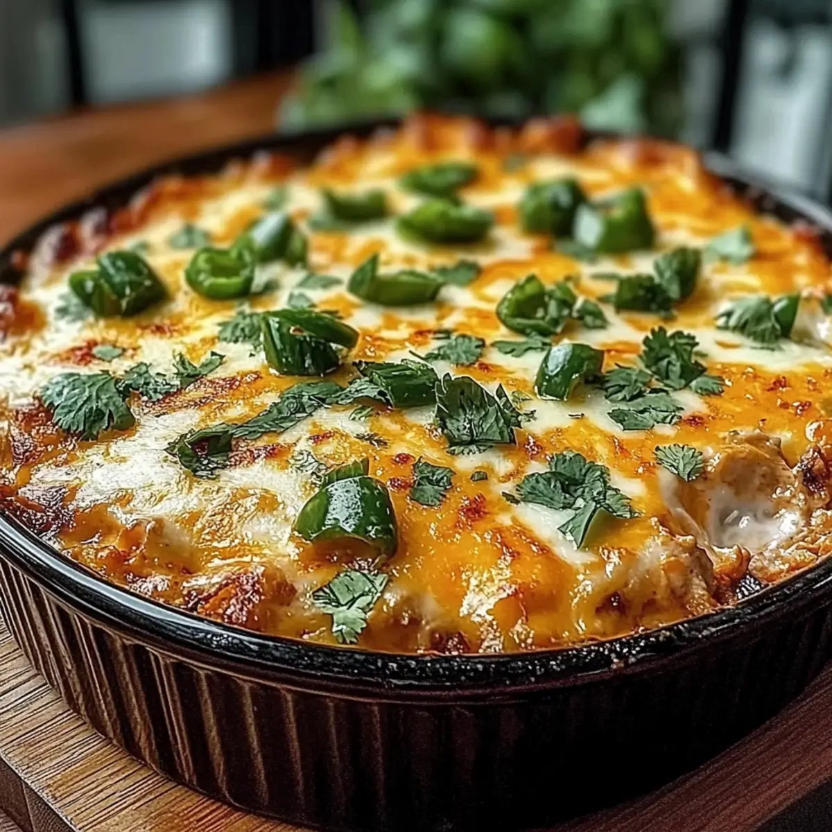 Hatch Chili Chicken Queso Bake: Irresistible Cheesy Comfort