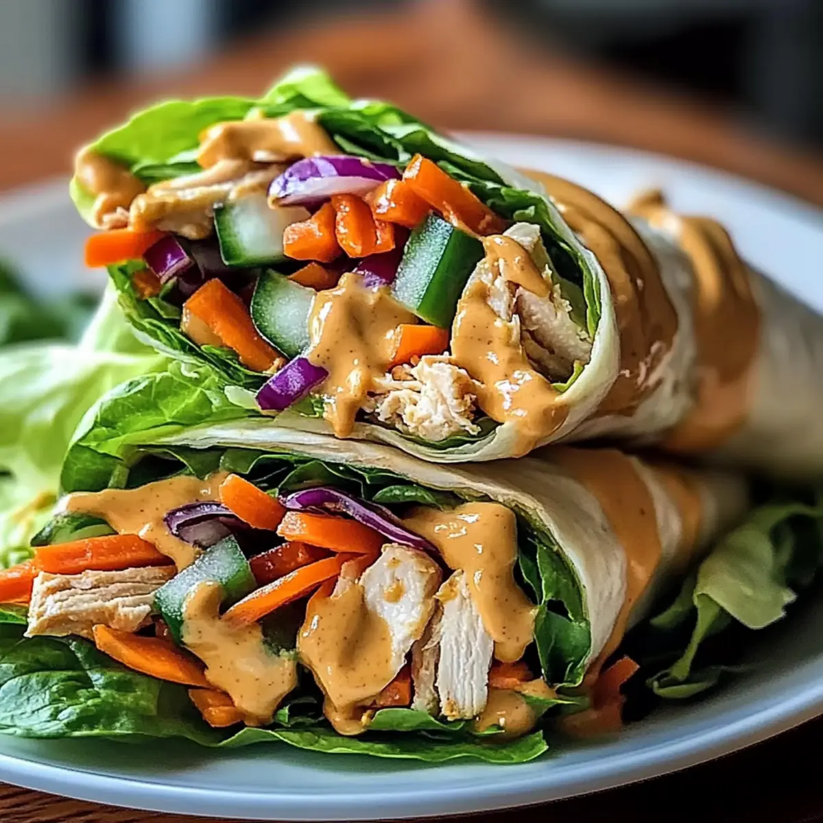 Irresistible Thai Peanut Chicken Wraps: Quick & Healthy Delight