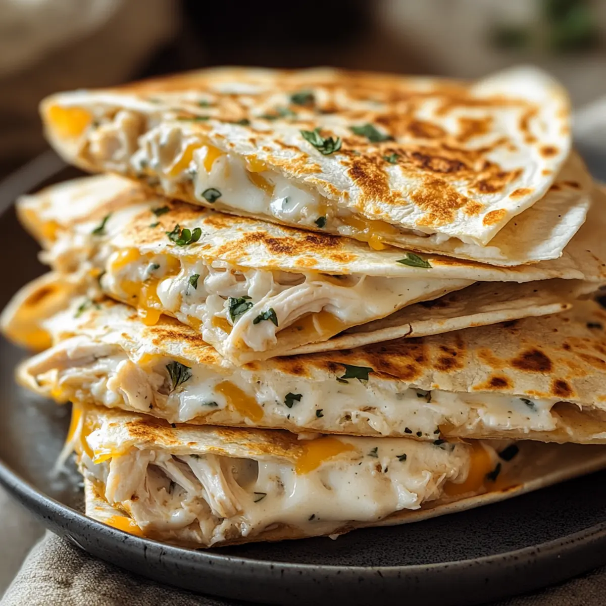 Irresistible High-Protein Chicken Ranch Quesadilla: Quick & Delicious