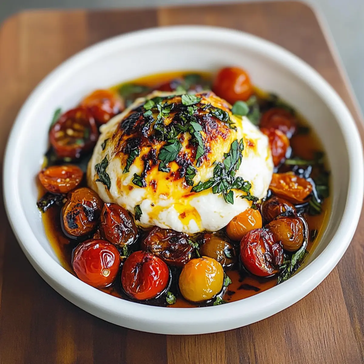 Irresistible Baked Burrata with Roasted Tomatoes and Garlic